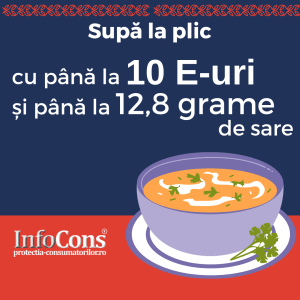 Supă la plic cu până la 10 E-uri și până la 12,8 grame de sare , cu 156 ...