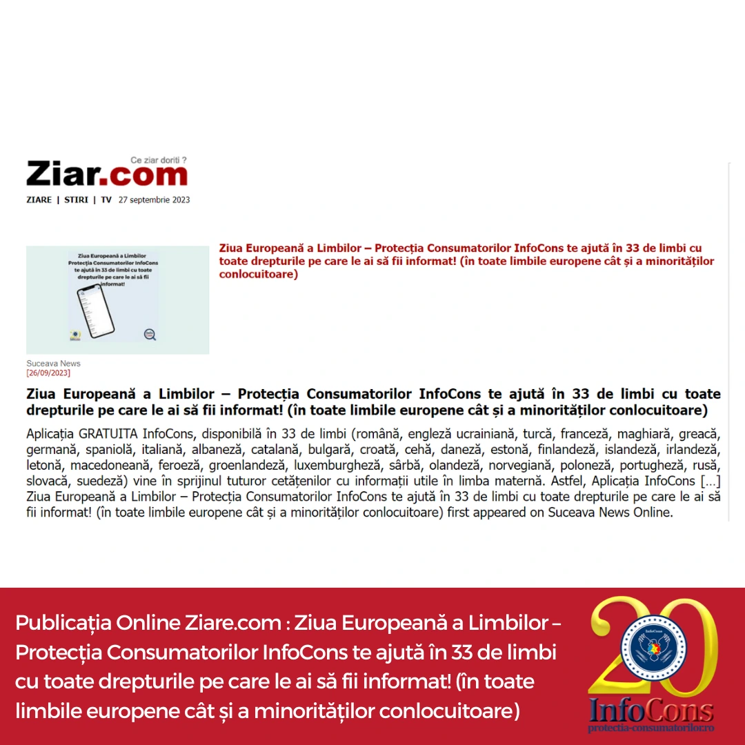 Publicația Online Ziare.com : Ziua Europeană a Limbilor – Protecția ...
