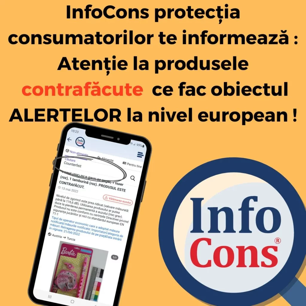 InfoCons protecția consumatorilor te informează : Atenție la produsele contrafăcute ce fac ...